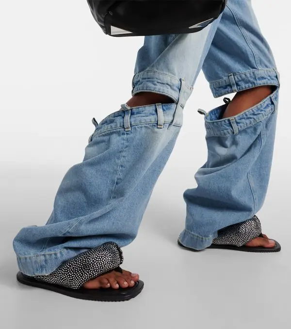 Attico Indie Embellished Thong Sandals