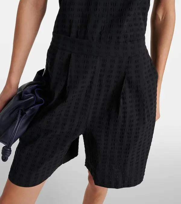 Asceno Cotton Blend Bermuda Shorts