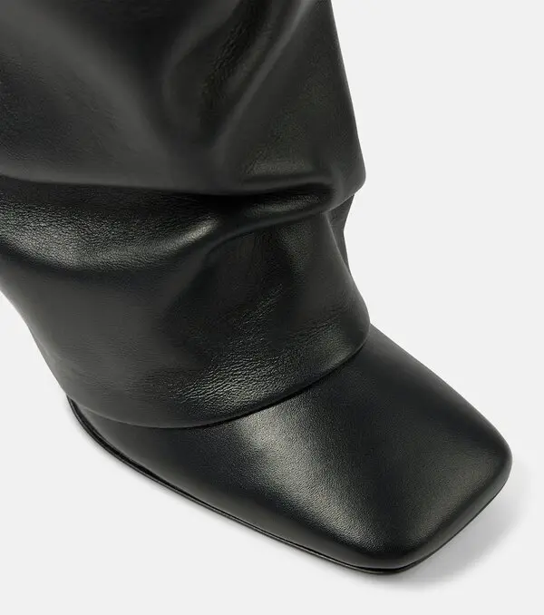 Attico Rea Leather Knee-high Boots - Black