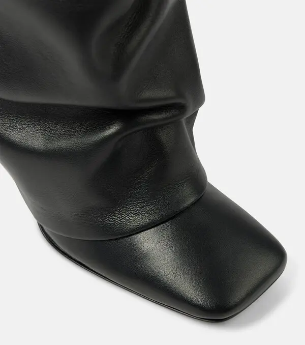 Attico Rea Leather Knee-high Boots - Black