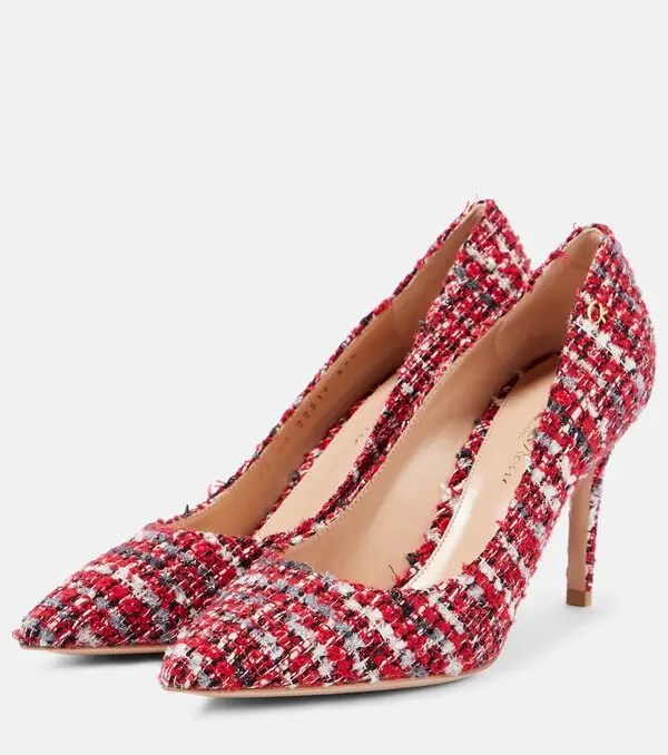 GIANVITO ROSSI Bouclé Pumps - Red