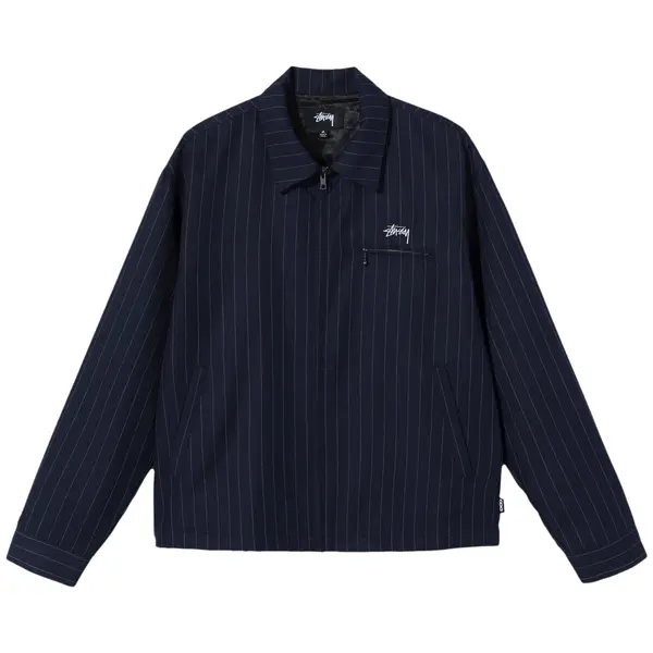 StÜssy X Comme Des Garçons Pin Striped Bing Jacket - Blue
