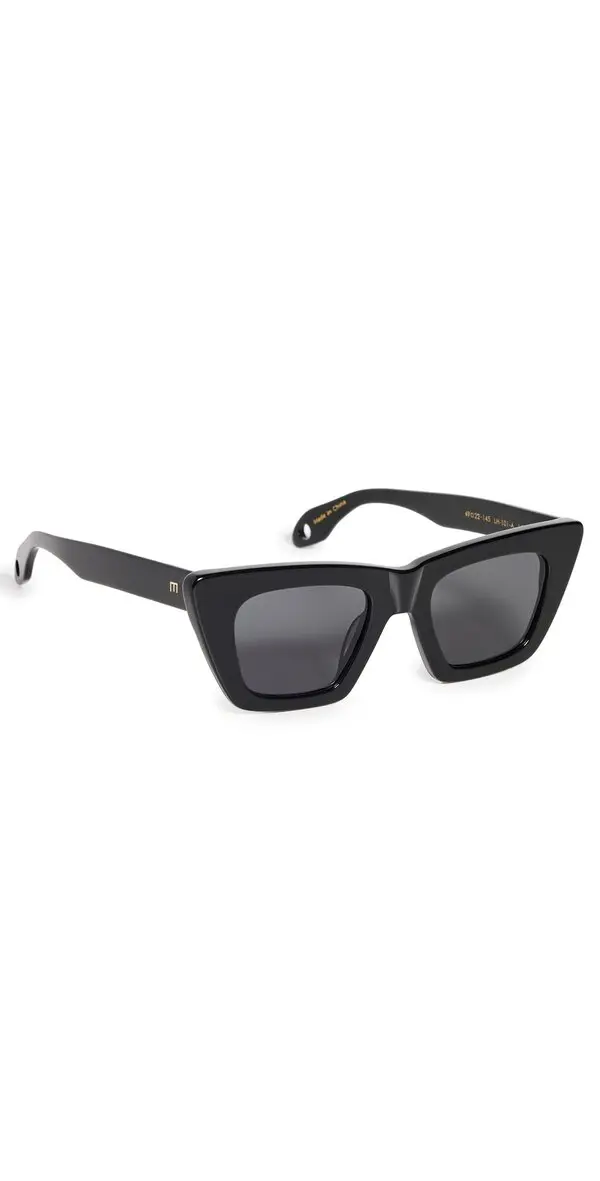 ELISA JOHNSON Lori Cateye Sunglasses - Black
