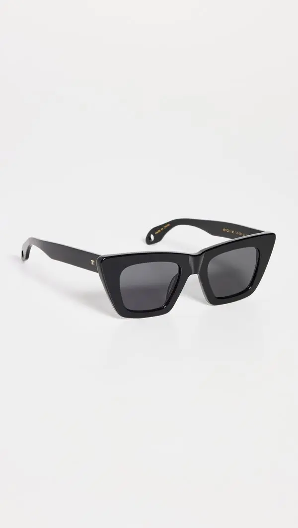 ELISA JOHNSON Lori Cateye Sunglasses - Black