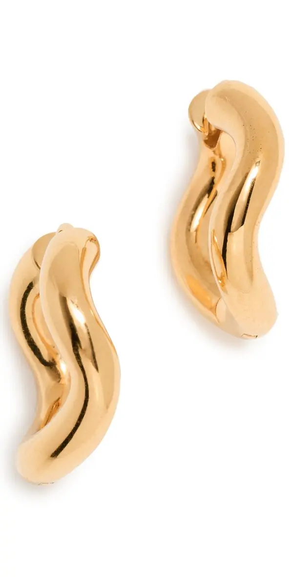 Charlotte Chesnais Wave Hoop Earrings - Gold