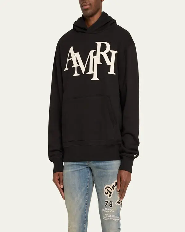 Amiri Staggered Logo Hoodie