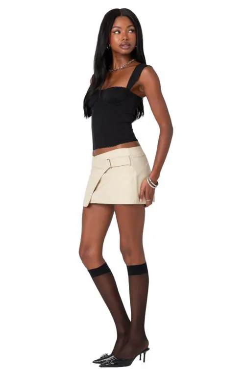 EDIKTED Belted Wrap Miniskirt