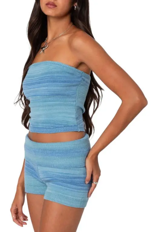 EDIKTED Daytona Space Dye Knit Strapless Top