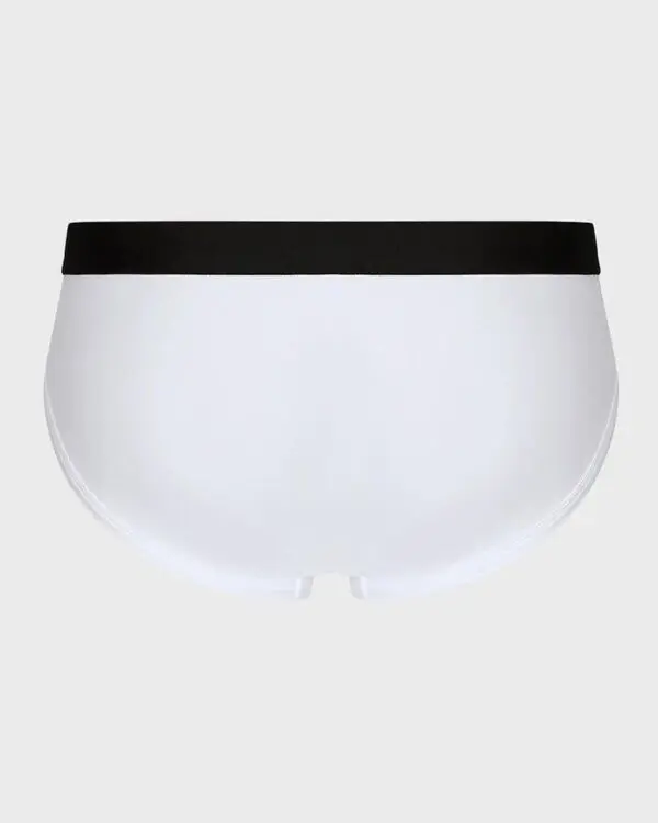Dolce & Gabbana Apos;s Italic Logo Midi Briefs