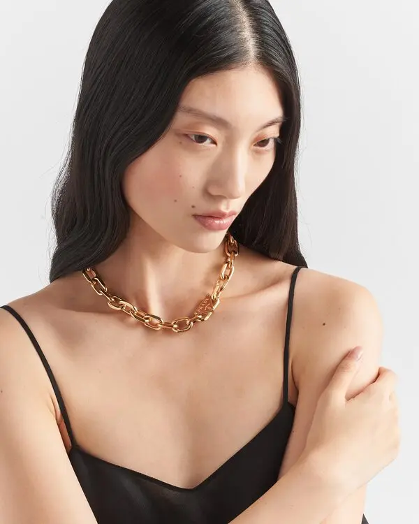Prada Eternal Chain Necklace - Gold | Editorialist
