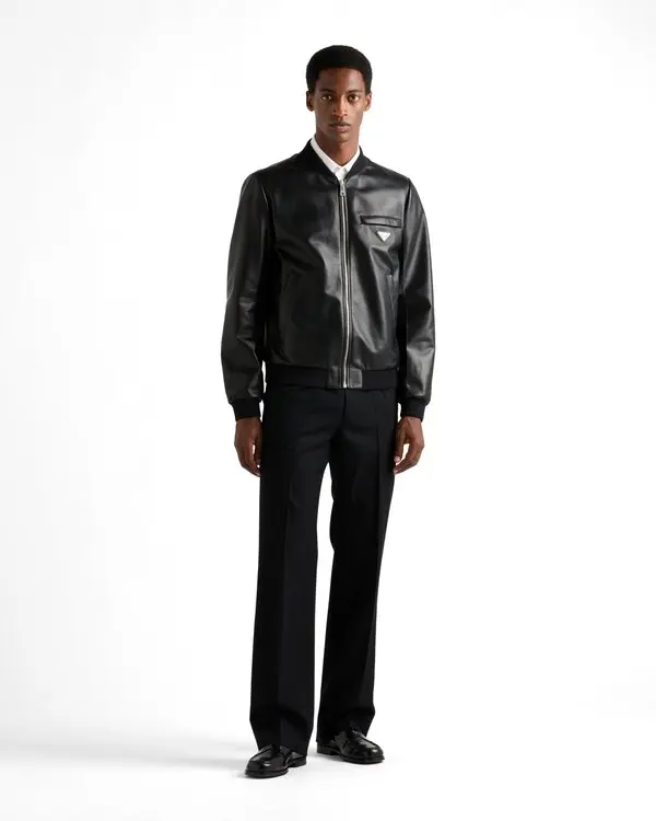 Prada Reversible Nappa Leather Bomber Jacket