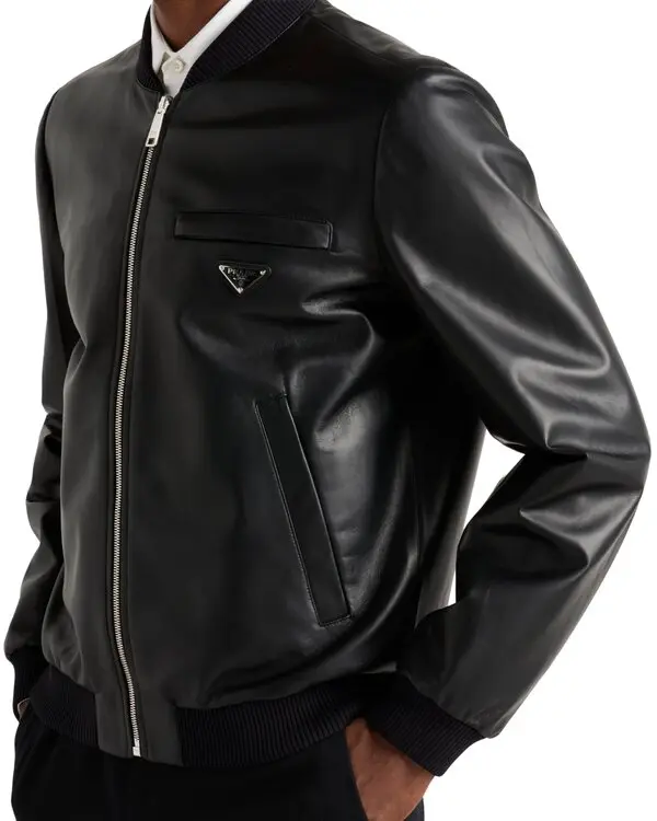 Prada Reversible Nappa Leather Bomber Jacket