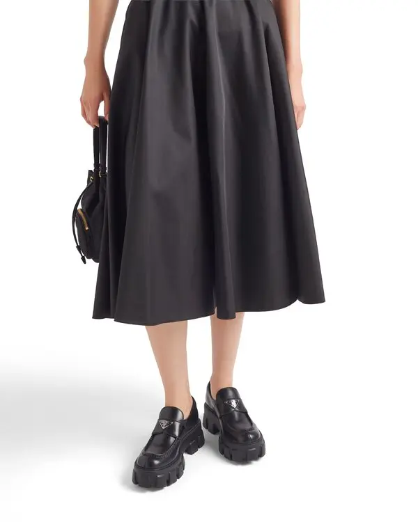 Prada Brushed Leather Monolith Loafers - Black