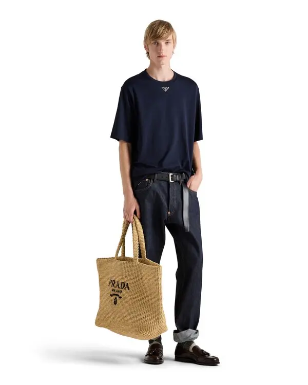 Prada Cotton T-hirt - Blue