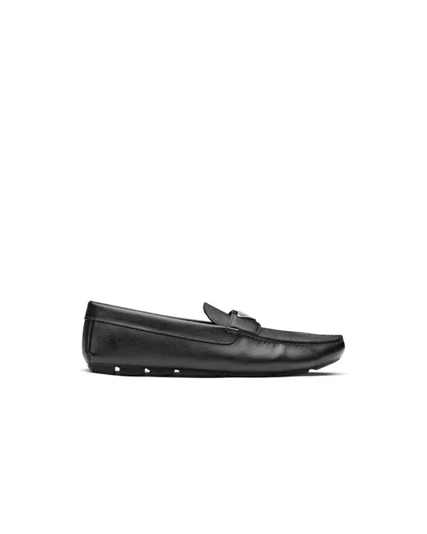 Prada Saffiano Leather Drivers - Black