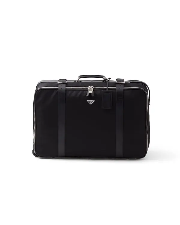 Prada Medium Re-nylon And Saffiano Leather Suitcase