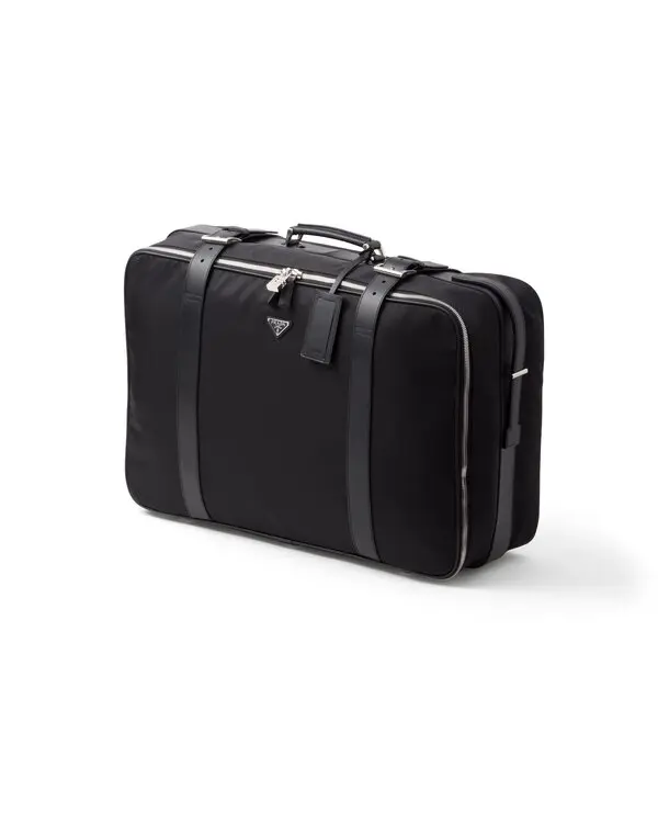 Prada Medium Re-nylon And Saffiano Leather Suitcase