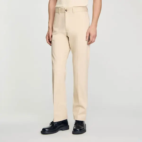 Sandro Straight-leg Chinos - Ficelle