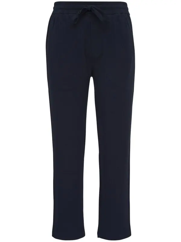 Brioni Stretch Cotton Tapered Leg Joggers - Blue