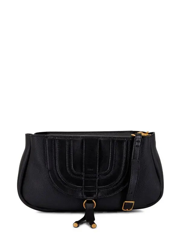 Chloé Embossed Logo Clutch - Black