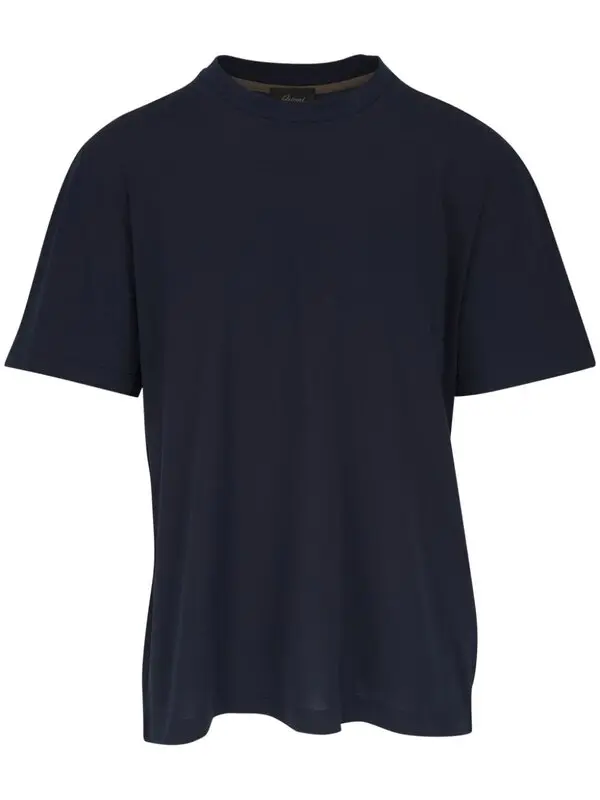 Brioni Cotton Logo T-shirt - Blue