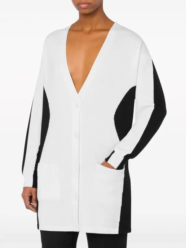 Moschino Two-tone V-neck Cardigan