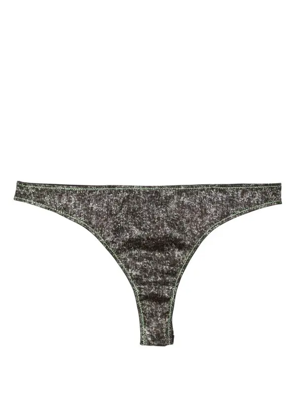 FLEUR DU MAL Luxe Thong - Grey