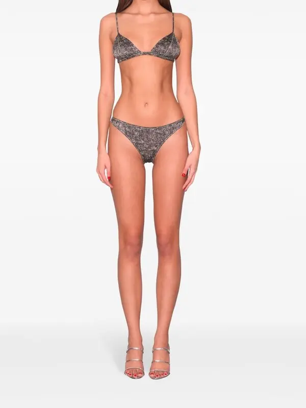 FLEUR DU MAL Luxe Thong - Grey