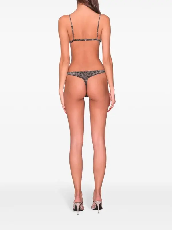 FLEUR DU MAL Luxe Thong - Grey