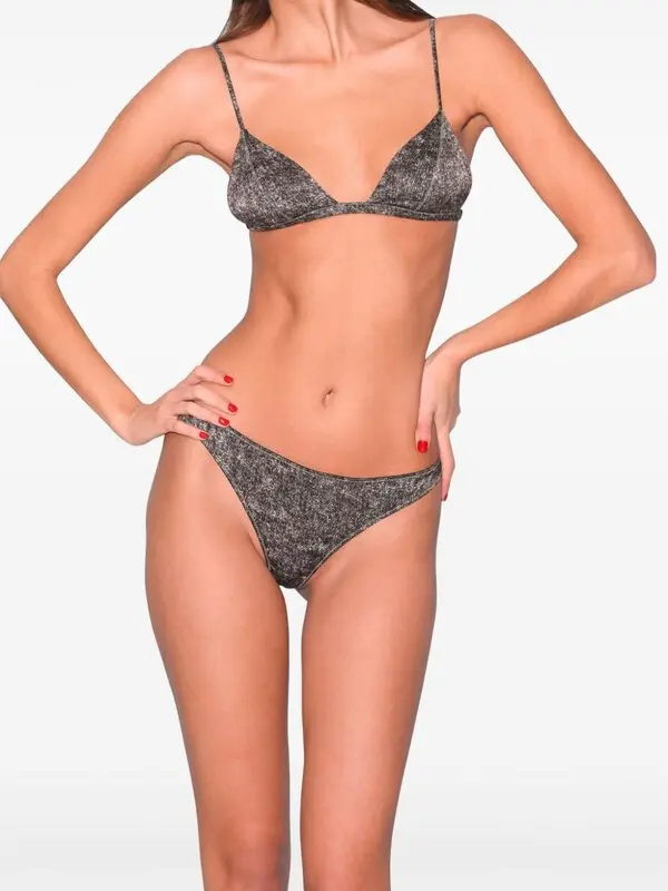 FLEUR DU MAL Luxe Thong - Grey