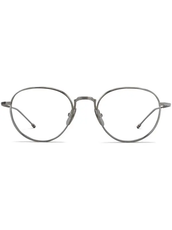 Thom Browne Round-frame Titanium Glasses - Silver
