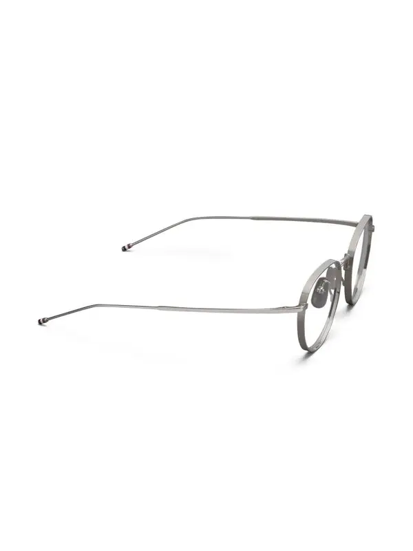 Thom Browne Round-frame Titanium Glasses - Silver