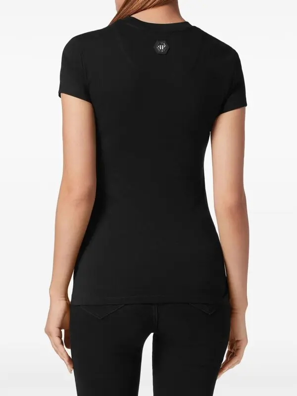 Philipp Plein Lettering Cotton T-shirt - Black