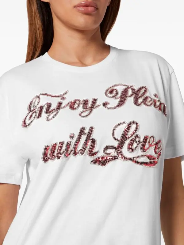 Philipp Plein Slogan-print Cotton T-shirt - White