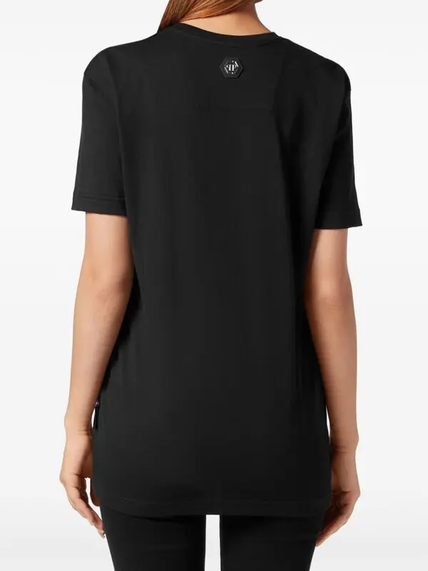 Philipp Plein Skull-embroidered T-shirt