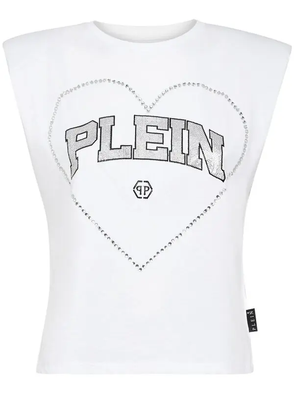 Philipp Plein Rhinestone-embellished Tank Top - White