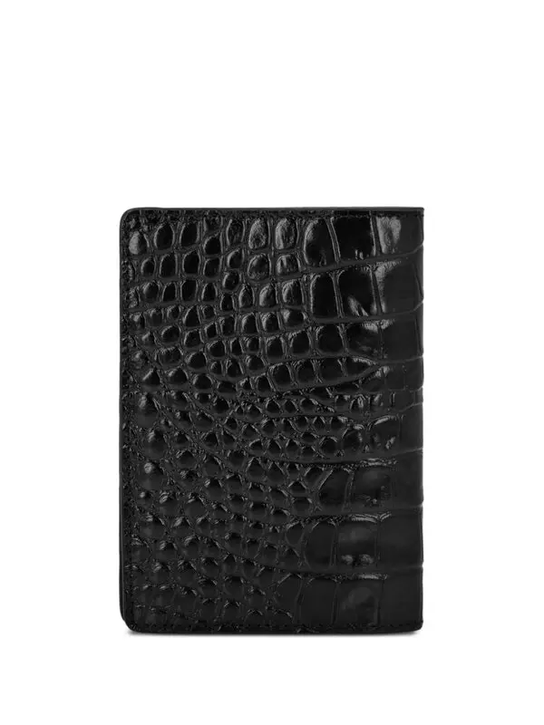 Philipp Plein Gothic Plein Crocodile-embossed Passport Cover