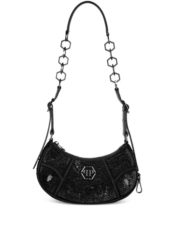 Philipp Plein Crystal-embellished Shoulder Bag - Black