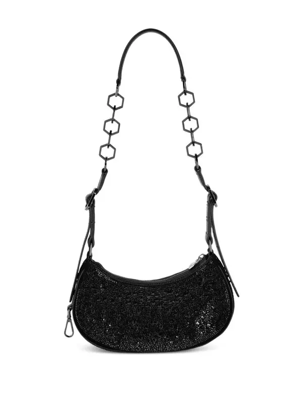 Philipp Plein Crystal-embellished Shoulder Bag - Black
