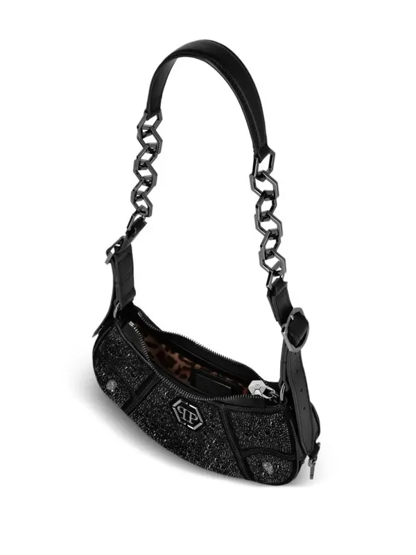 Philipp Plein Crystal-embellished Shoulder Bag - Black