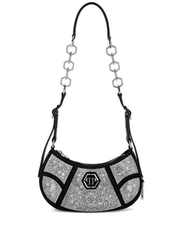 Philipp Plein Crystal-embellished Shoulder Bag - Silver