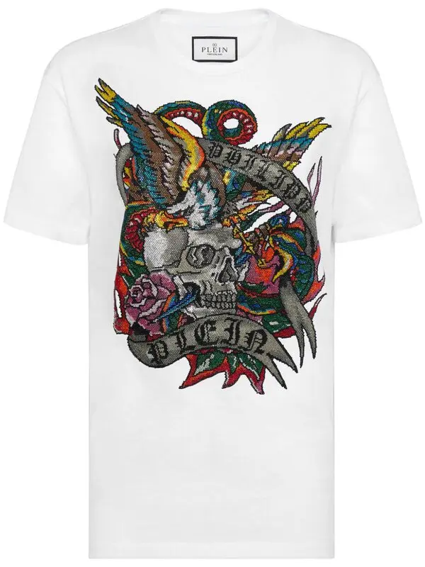 Philipp Plein Tattoo Motif T-shirt - White