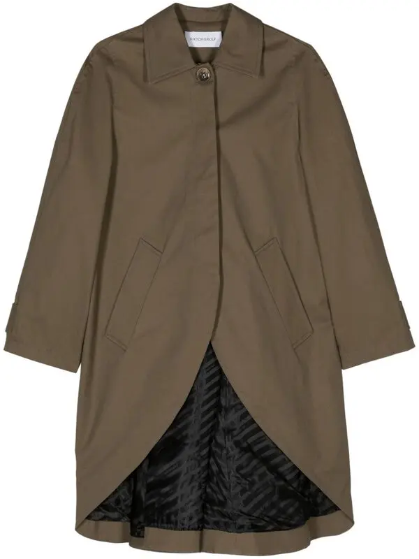 Viktor & Rolf Godet Canvas Trench Coat - Brown