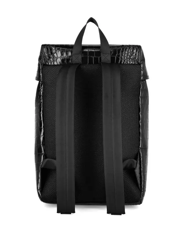 Philipp Plein Crocodile-embossed Leather Backpack