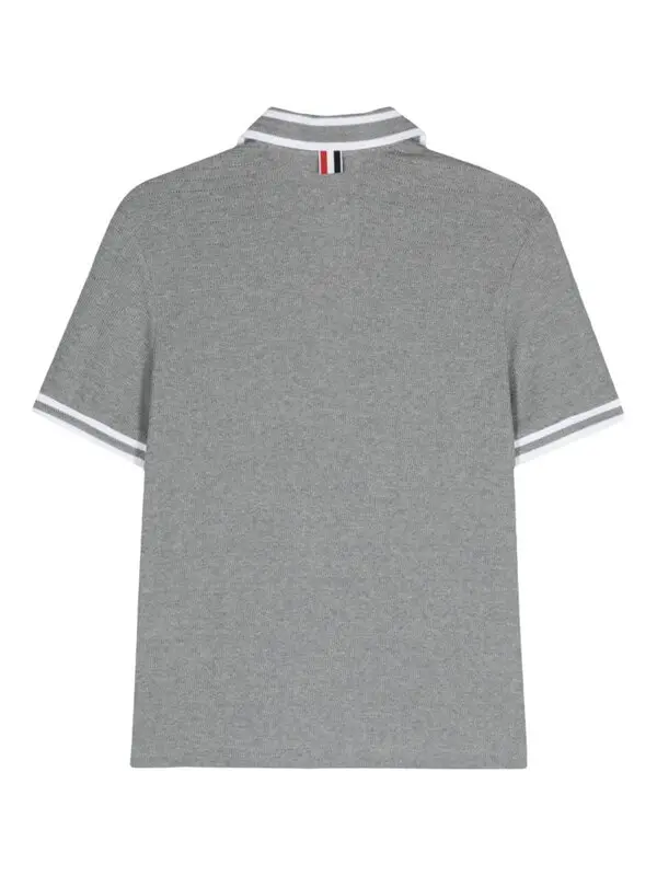 Thom Browne Pointelle Cotton Polo Shirt