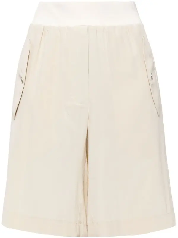 Helmut Lang Silk Bomber Shorts - Neutrals