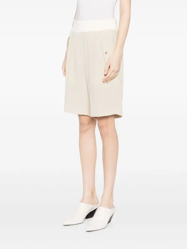 Helmut Lang Silk Bomber Shorts - Neutrals