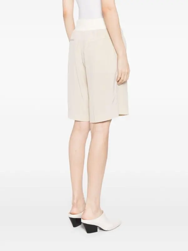 Helmut Lang Silk Bomber Shorts - Neutrals