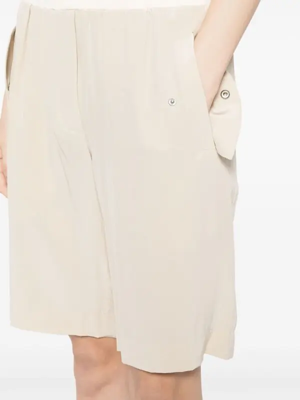 Helmut Lang Silk Bomber Shorts - Neutrals