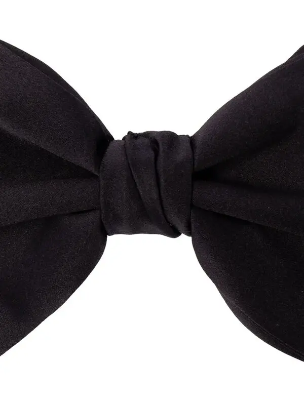 Giorgio Armani Adjustable-fit Silk Bow Tie - Black